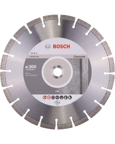 Bosch dijamantska rezna ploča za beton Expert for Concrete 300 x 22,23 x 2,8 x 12 mm - 2608602694