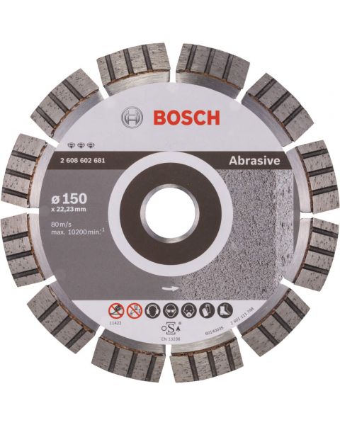 Bosch dijamantska rezna ploča za ciglu i crep Best for Abrasive 150 x 22,23 x 2,4 x 12 mm - 2608602681
