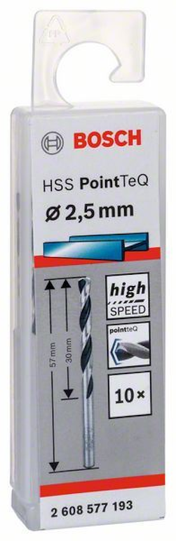 HSS spiralna burgija PointTeQ 2,5 mm Bosch 2608577193