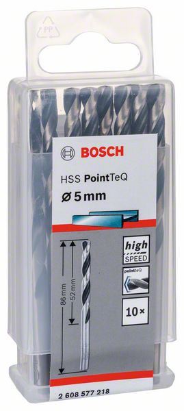 HSS spiralna burgija PointTeQ 5,0 mm Bosch 2608577218