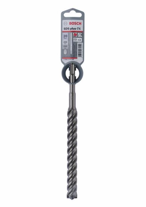 Burgija za udarne bušilice SDS plus-7X 20 x 250 Bosch 2608579142, 20 x 200 x 250 mm