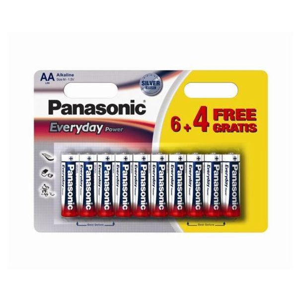 PANASONIC Baterije LR6EPS/10BW-AA 10 kom 6+4F