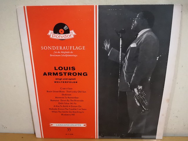 Louis Armstrong singt und spielt Welterfolge