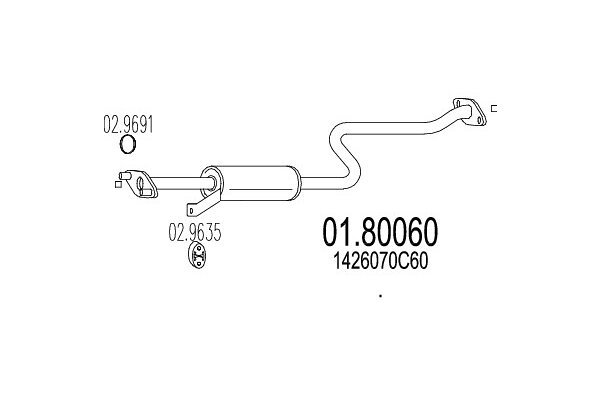 Auspuh Suzuki Swift 89-95, 1.3 , srednji lonac