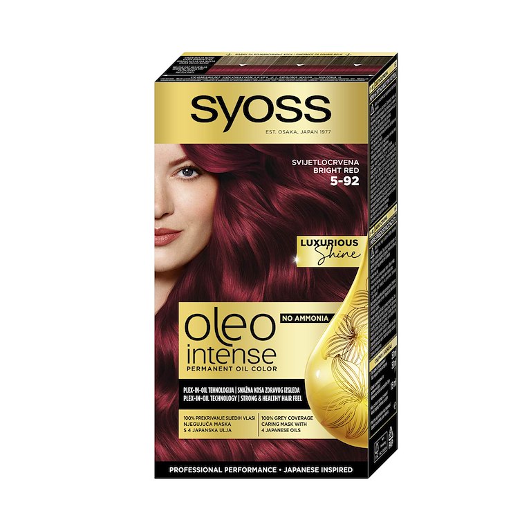 Syoss olea intense farba za kosu bez amonijaka blistavo crvena 50ml+50ml+15ml