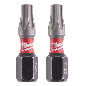 Milwaukee udarni bitsevi T25 x 25mm 1/4" 2 kom 4932430879