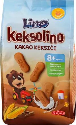 Lino
Keksolino kakao keksići, od 8. meseca, 140 g