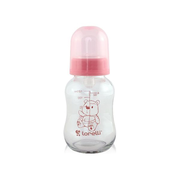 Lorelli Staklena flašica za bebe 125ml 0m+ Blush Pink 10200610003
