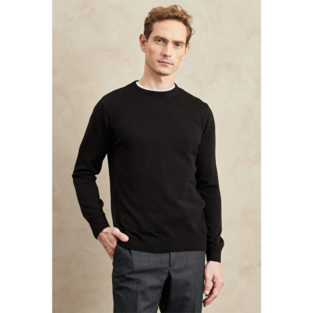 Standard Fit Normal Cut Crew Neck Knitwear