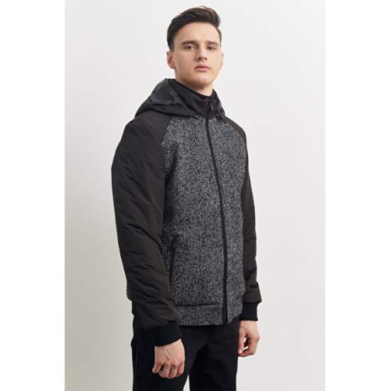 Standard Fit Detachable Hooded Stand Collar Coat