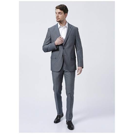 Altınyıldız Classics 4A3022200113 Mono Collar Normal Waist Slim Fit Anthracite Men's Suit