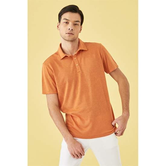 Slim Fit Slim Fit Polo Neck Plain Casual T-Shirt