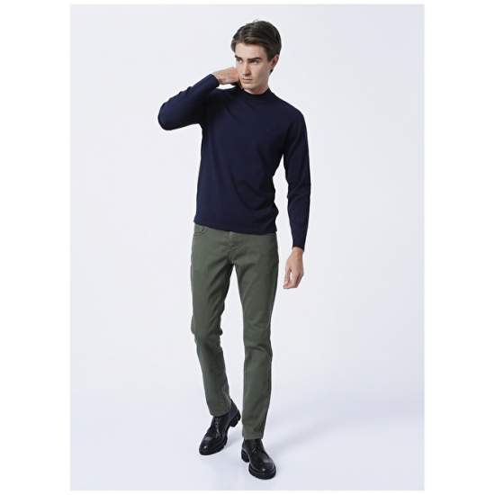 Altınyıldız Classics 4A1400000101 Normal Waist Slim Fit Straight Green Men's Trousers