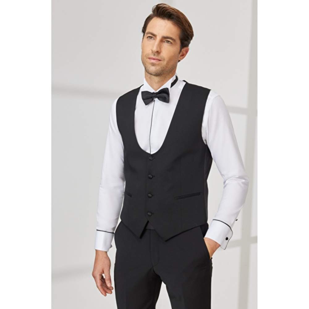 Slim Fit Slim Fit U Neck Patterned Classic Vest