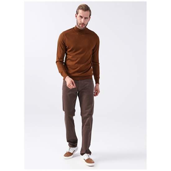 Altınyıldız Classics Normal Waist Pipe Cuff Comfort Fit Dark Brown Men's Trousers 4A0123100062