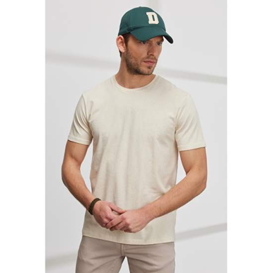 Slim Fit Crew Neck Cotton Short Sleeve T-Shirt