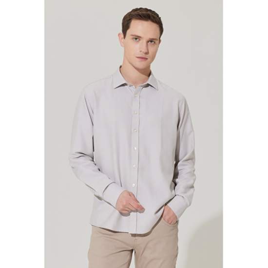 4A2023200017 Slim Fit Slim Fit Classic Collar Cotton Dobby Shirt