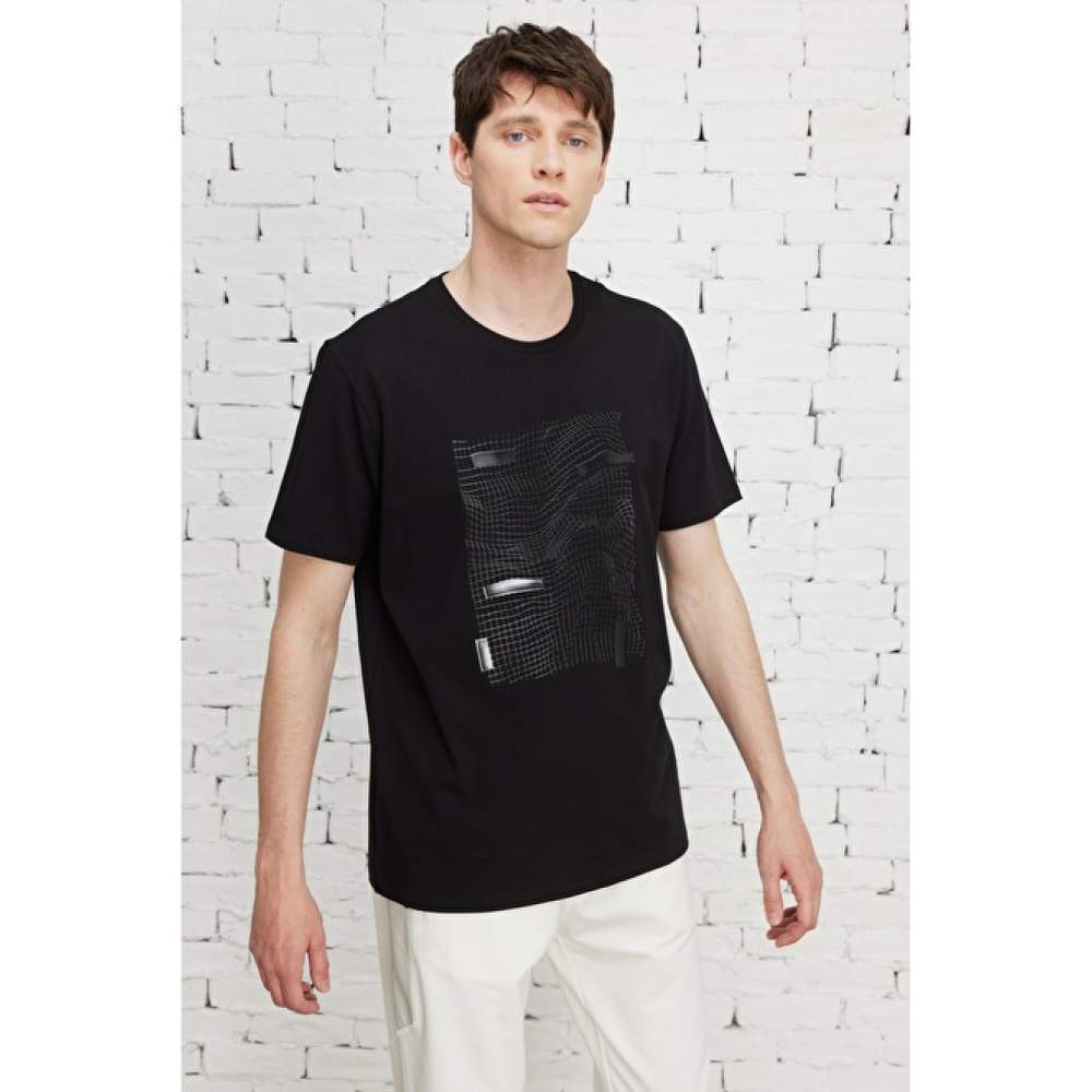 Slim Fit Crew Neck Cotton Printed T-Shirt
