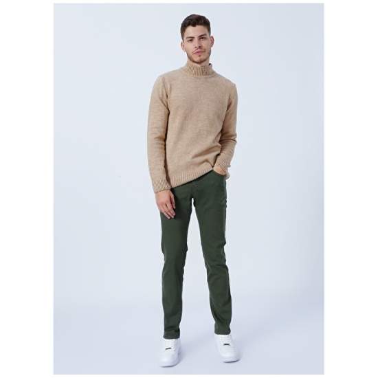 Altınyıldız Classics Normal Waist Skinny Leg Slim Fit Khaki Men's Trousers 4A1400000101