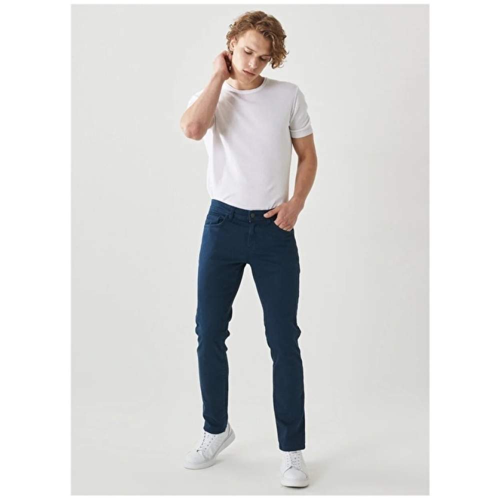 Altınyıldız Classics Normal Waist Slim Fit Slim Fit Navy Blue Men's Trousers 4A1400000101