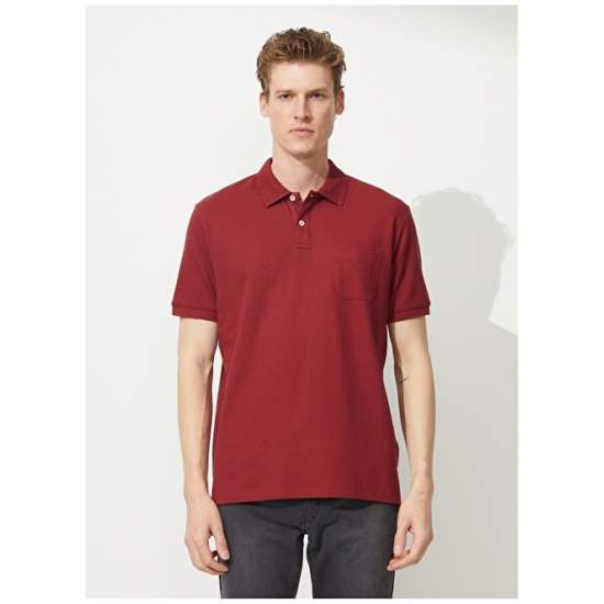 Altınyıldız Classics Polo Neck Claret Red Men's T-Shirt 4A9000000002