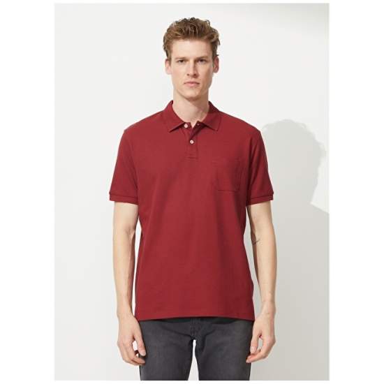 Altınyıldız Classics Polo Neck Claret Red Men's T-Shirt 4A9000000002