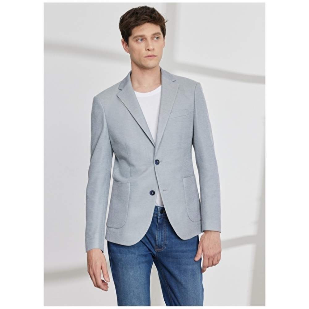 Altınyıldız Classics Slim Fit Blue Men's Jacket 4A0423200008