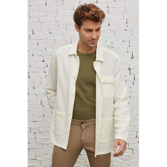 Altınyıldız Classics Comfort Fit Beige Men's Jacket 4A2023200047