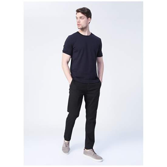 Factory Low Waist Slim Leg Black Men's Chino Pants STOP