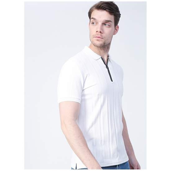 Factory Plain Ecru Men's Polo T-Shirt DAX