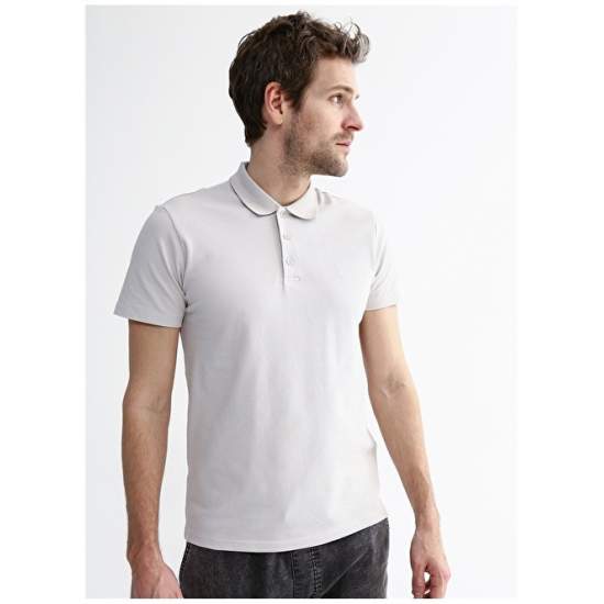 Factory Plain Gray Men's Polo T-Shirt HERO FATHER