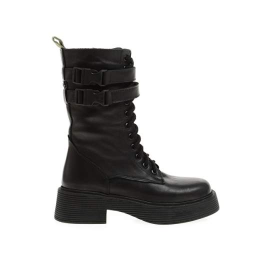 Factory Leather Black Women's Boots ANAPOLIS