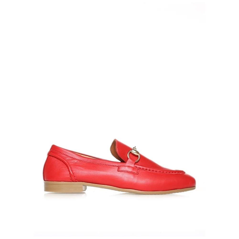 Factory Leather Red Women's Loafer ABOOT