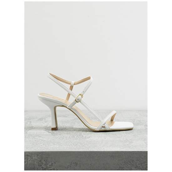 Factory White Women's Heeled Shoes THE HAGUE NEW