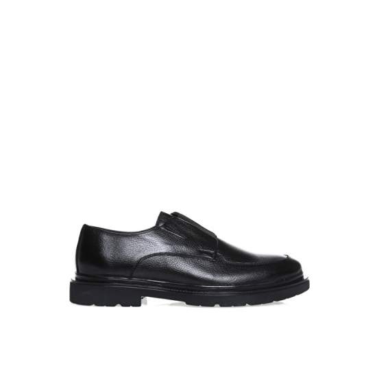 Factory Leather Black Men's Casual Shoes CASTELLA