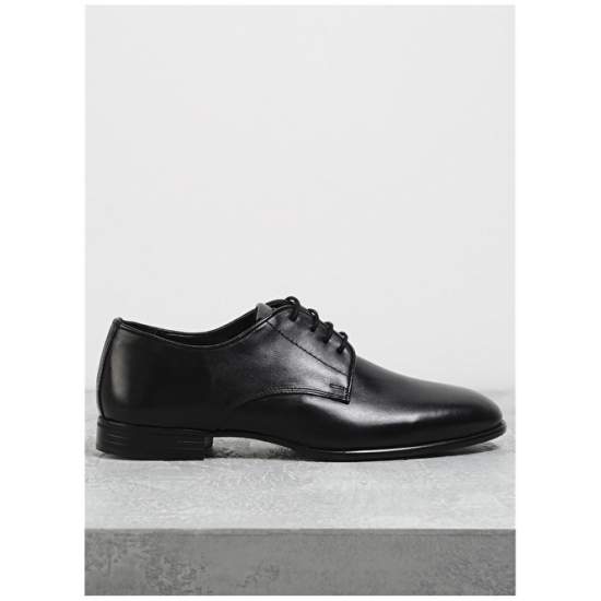 Factory Leather Black Men's Classic Shoes VOLTA