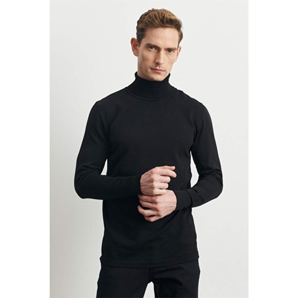 Standard Fit Full Turtleneck Knitwear Sweater