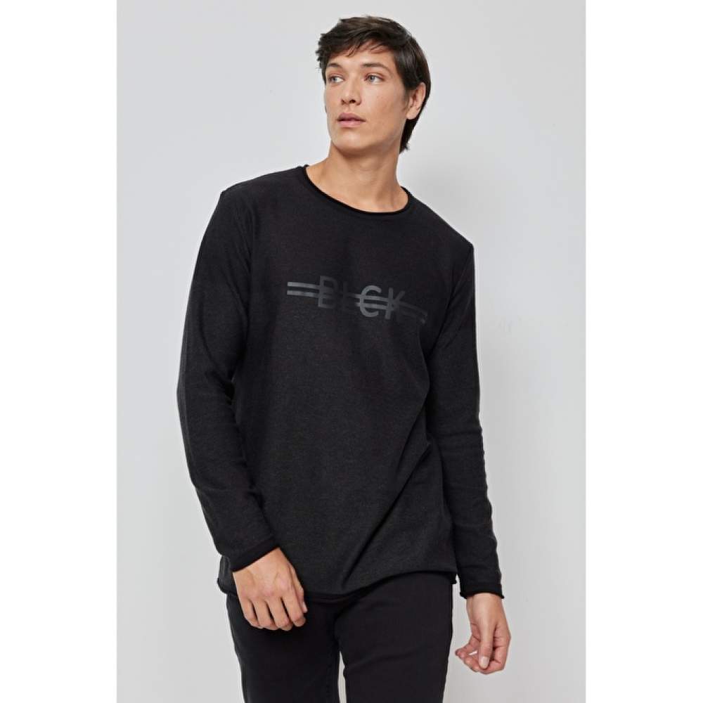 Standard Fit Crew Neck Printed Knitwear
