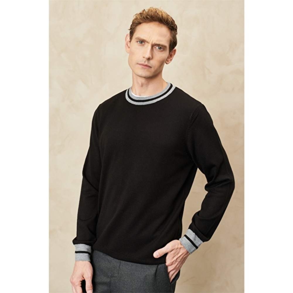 Anti-Pilling Standard Fit Crew Neck Knitwear Sweater