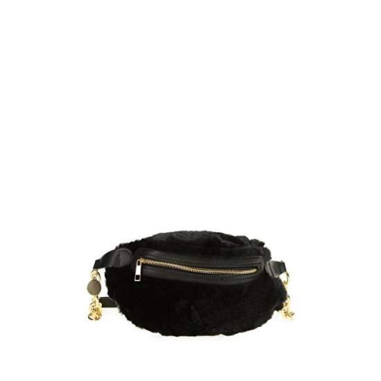 Factory Black 28x16x5 Women's Waist Bag PLUSH-APARE