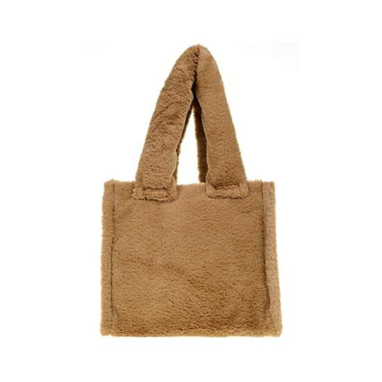 Factory Camel Hair 34x29x16 Women's Shoulder Bag PLUSH-VILA