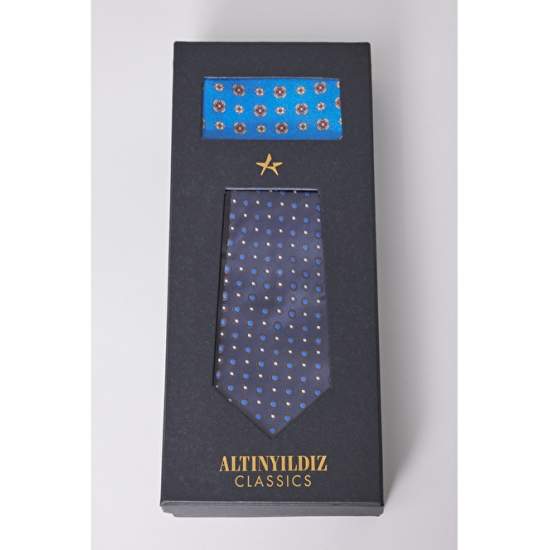 Patterned Tie-Handkerchief Set
