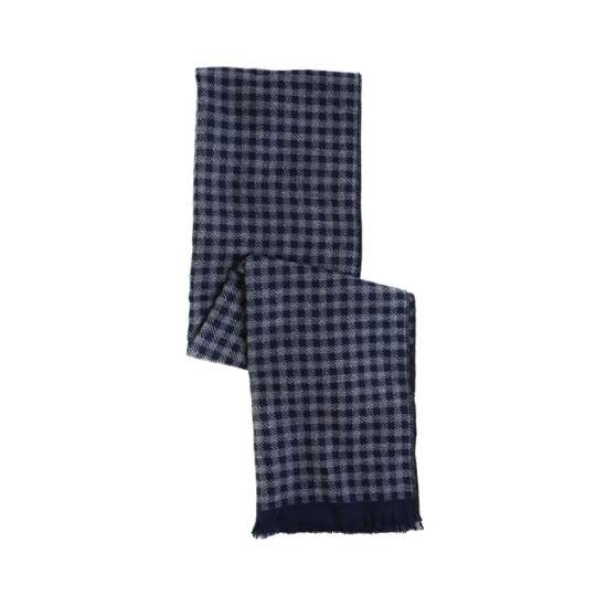 Factory Patterned Navy Blue Men's Scarf