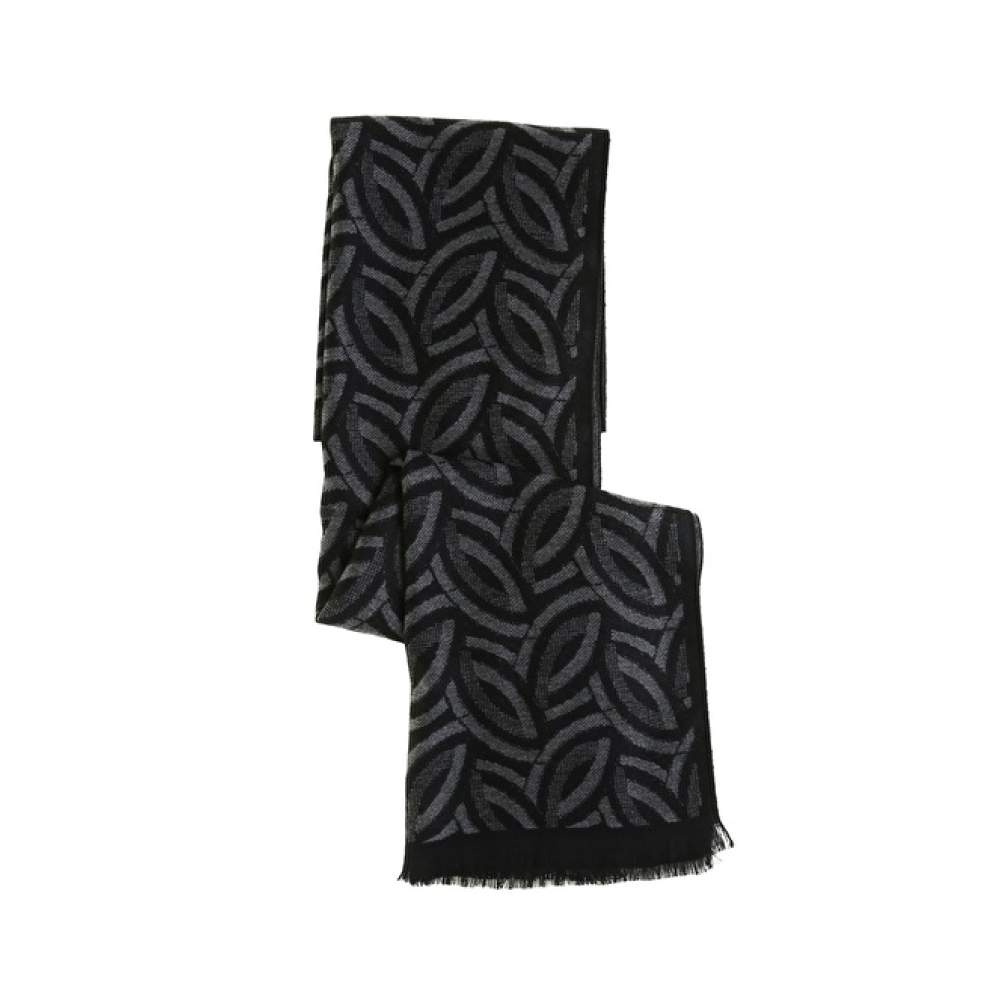 Factory Patterned Black Men's Scarf