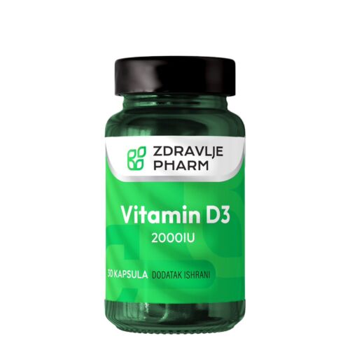 Zdravlje Pharm Vitamin D3 2000IU 30 kapsula