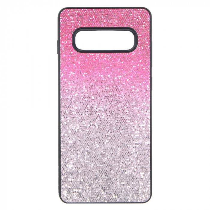 Futrola silikonska colorful sparkly za Samsung G975F Galaxy S10 Plus roze