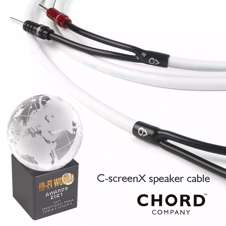 CHORD C-ScreenX Speaker Cables 3m Factory Terminated
