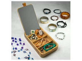 Kinghoff KH1695 - Sklopivi organajzer za nakit I sminku sa ogledalom