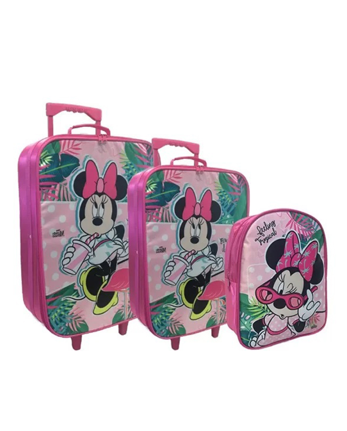 KOFER 2/1 SET + BACKPACK MINNIE DISNEY ROSE TROLLEY Statovac