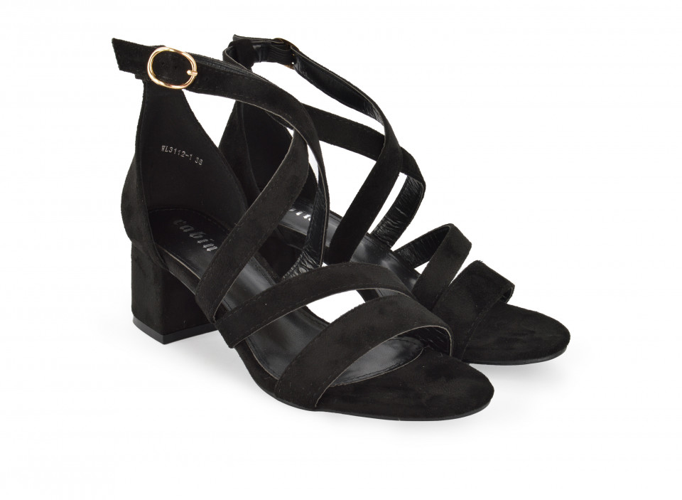 Ženske sandale na štiklu WL3112-1CR crne